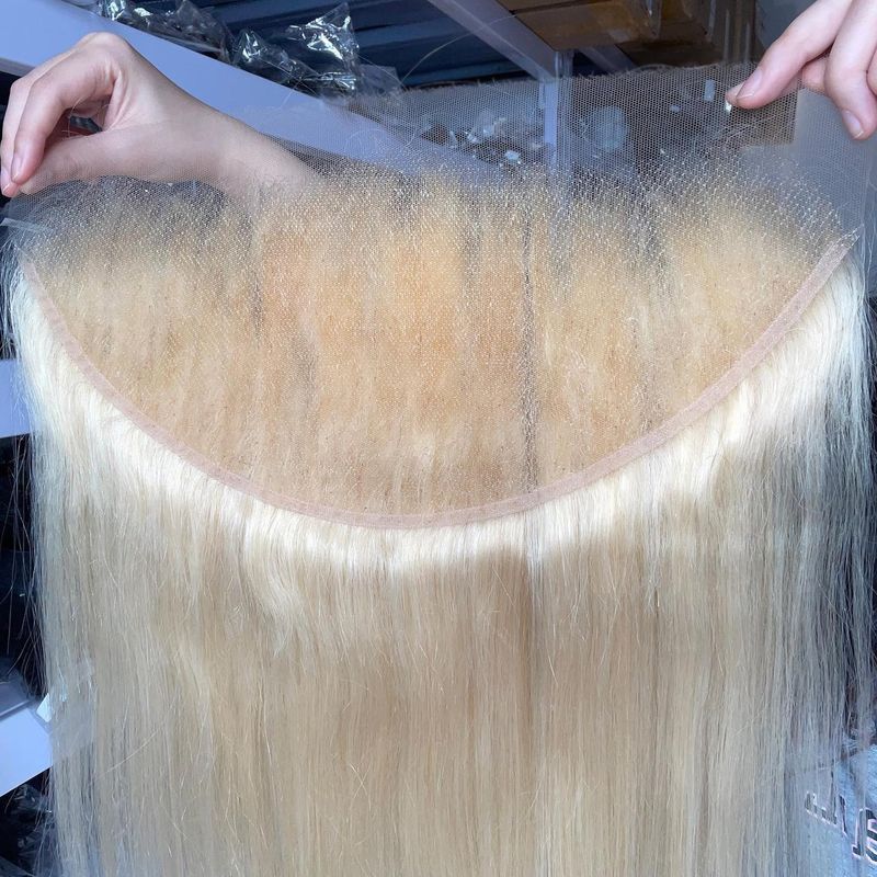 13x4 Lace Frontal Only Human Hair Honey Blonde 613 Color 13x4 ...
