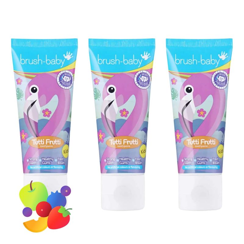 Brush-Baby Tutti Frutti Toothpaste for Kids | Stage 3 - Kids | 3+ Years ...