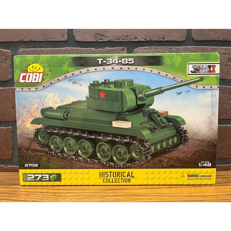 COBI 2702 WWII T-34-85 Soviet Union Tank Building Set 273 Pieces 1:48 ...