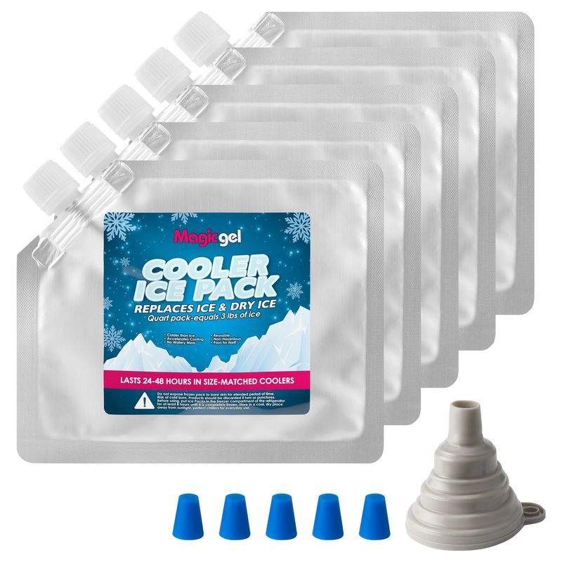 Magic Gel Ice Pack for Coolers - Long Lasting Lunch Box Ice Pack - Reusable Freezer Packs for ...