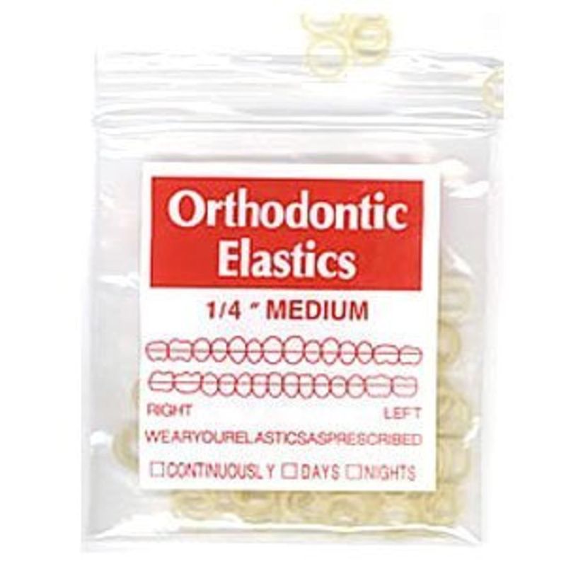 100 pack Orthodontic Elastics Bands 1/4 Inch diameter - Great for Dreadlocks, Braids, Top knots ...