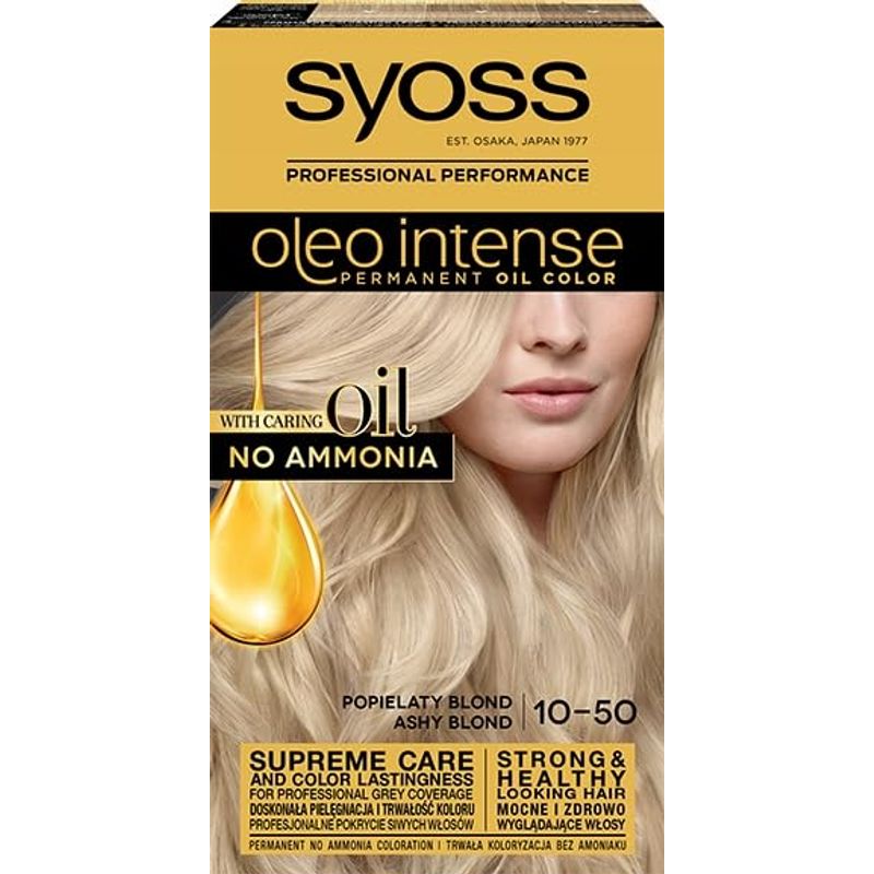 Syoss Oleo Intense Hair Dye 10.50 Ash Blonde 115 ml - Online ...
