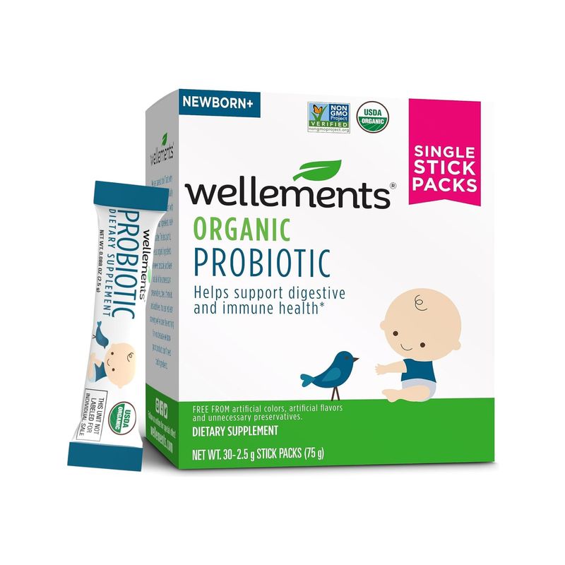 Wellements Organic Probiotic Stick Packs | Supports Digestive and ...