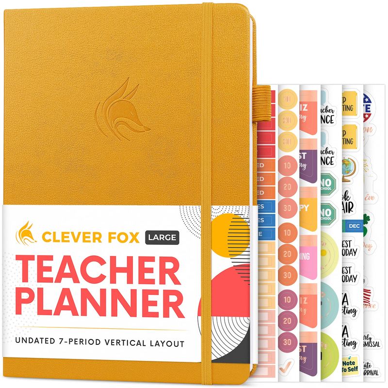 Clever Fox Teacher Planner – School Year Planner with Calendars ...