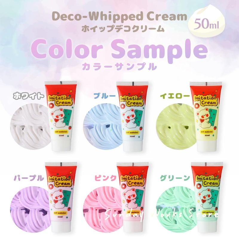 Whip Deco Cream Deco Whip, Pastel Color, Set of 6 Colors, Whip Deco ...
