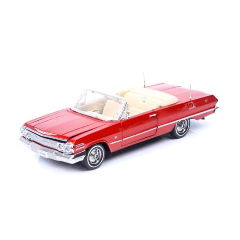 1963 Chevy Convertible Red Metallic NEX Models 1/24 Diecast Model Car ...