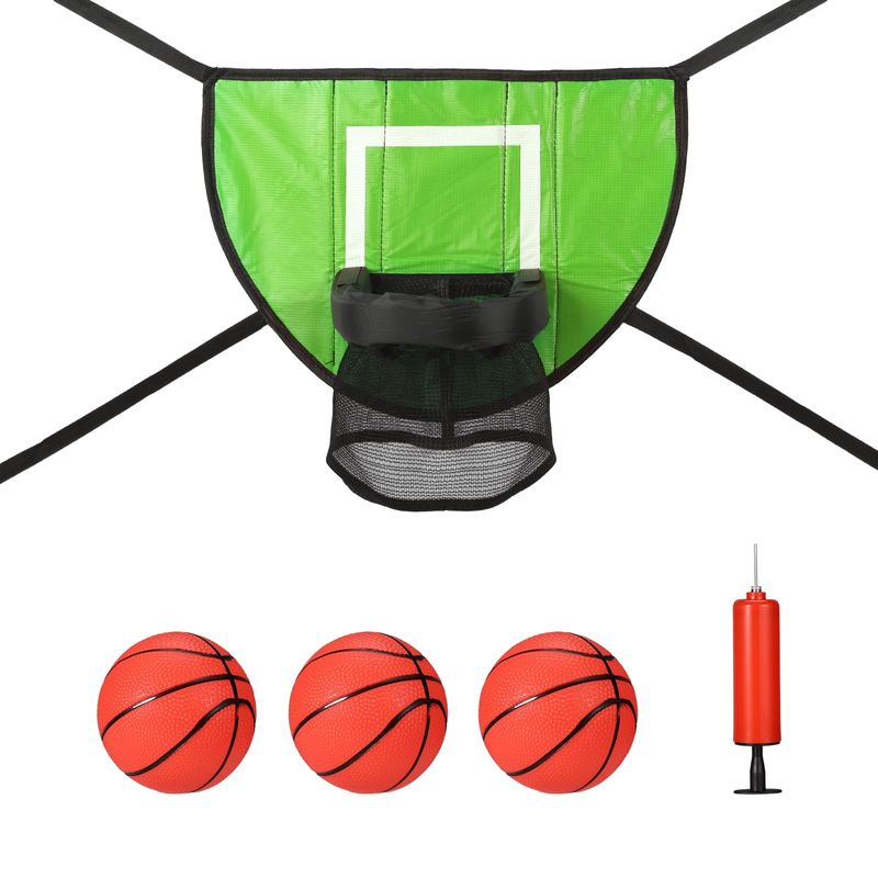 lasuroa Trampoline Basketball Hoop with 3 Basketballs & Pump ...