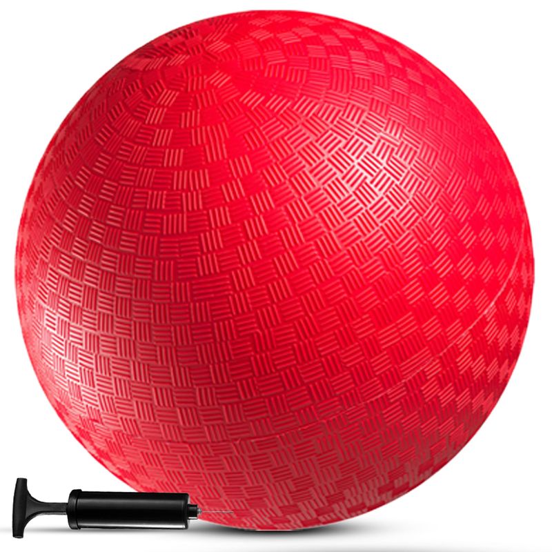 Bedwina Playground Ball - 8.5 Inch (1-Pack) Red Rubber Bouncy ...