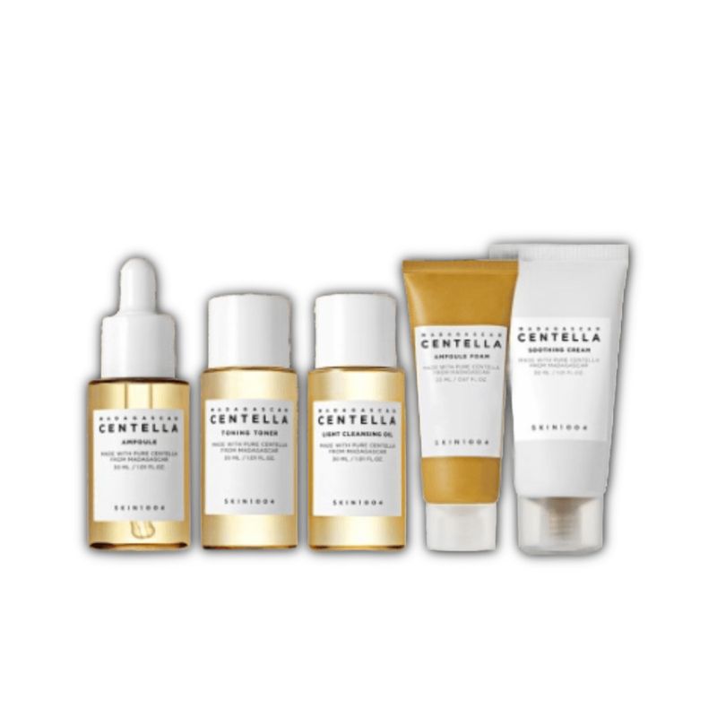 Skin1004 Madagascar Centella Travel Kit 5 types (Cleansing Oil + Foam Cleansing + Toner ...