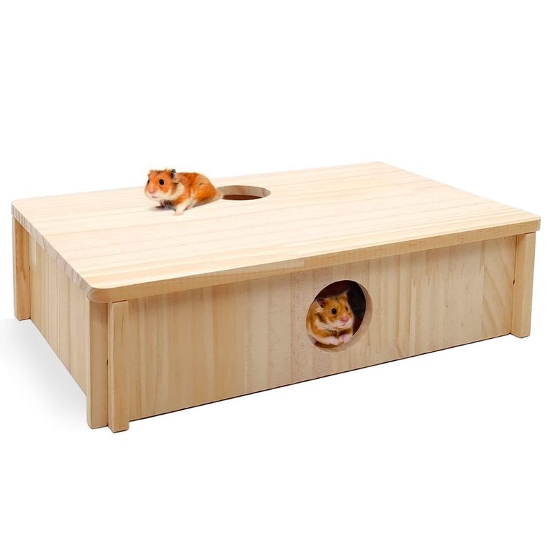 kathson Multi-Chamber Hamster Maze House,Wooden Syrian Hamster Maze ...