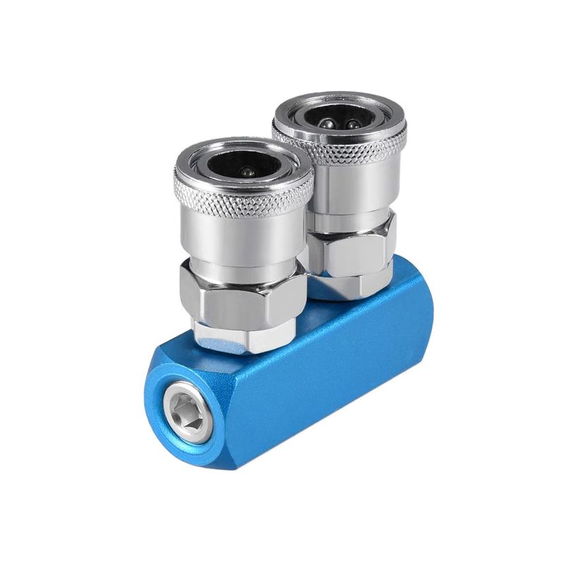 sourcing map G1/4 Thread 2 Way Manifold Block Splitter,Straight Quick ...