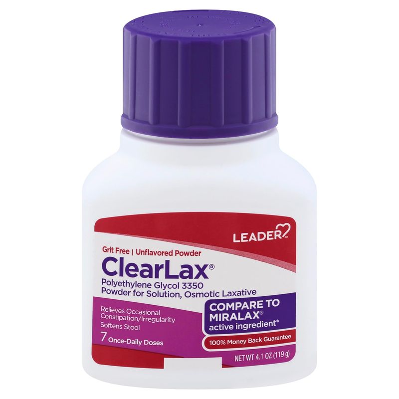 Leader ClearLax Laxative Powder for Gentle Constipation Relief, Grit ...