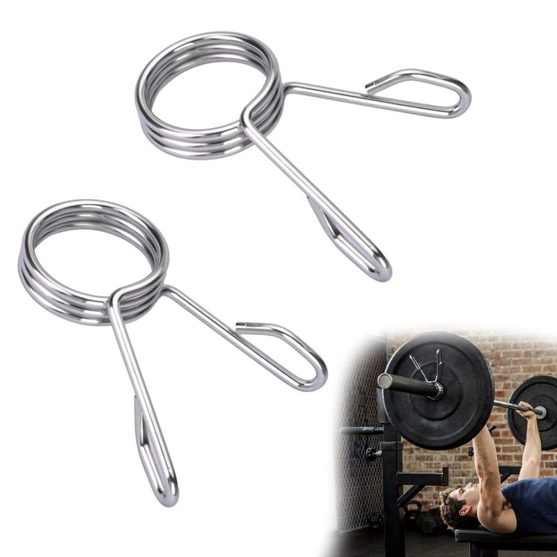 AccEncyc Spring Clip Collars 2 Inch Olympic Barbell Clamps Dumbbell ...