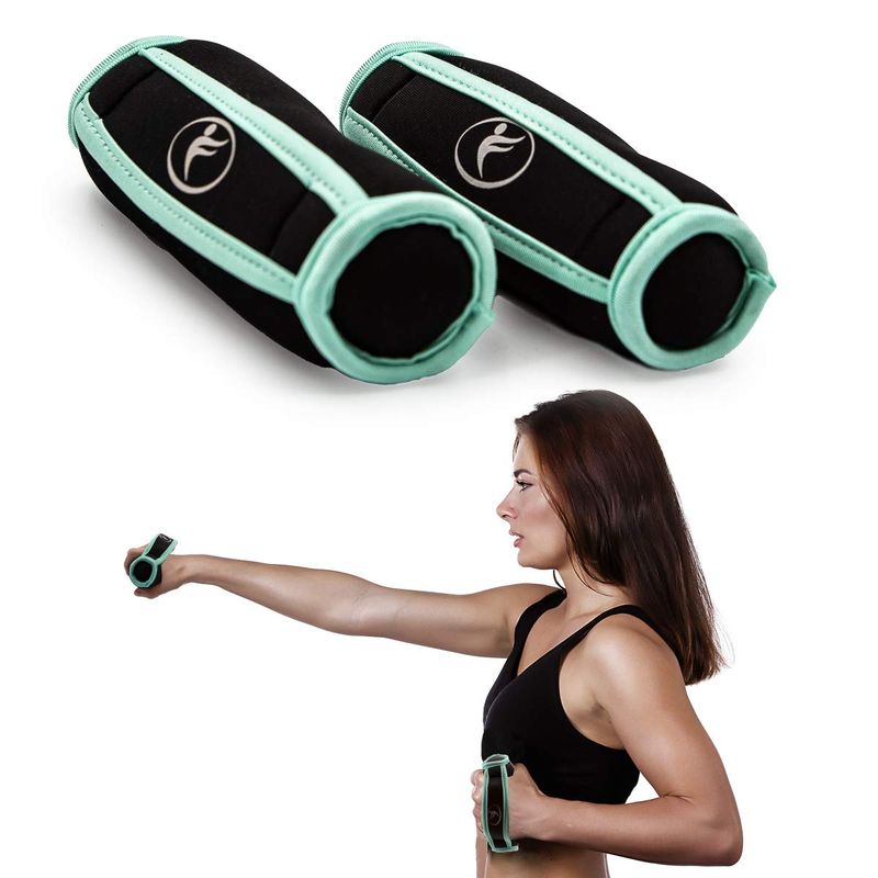 (2 Pack 1lb Walking Weights Soft Hand Grip Exercise Home Gym ...