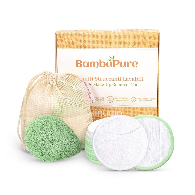Reusable Makeup Remover Pads | 16 Washable Bamboo and Cotton Fiber Pads ...