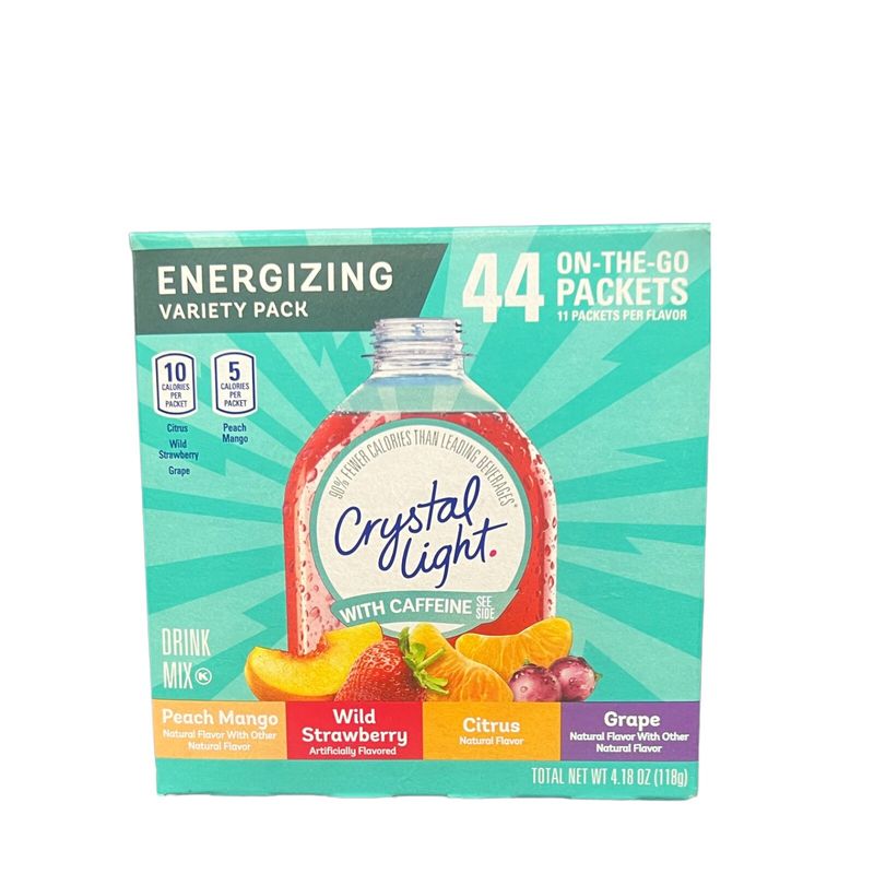 44 Packet Box Crystal Light Refreshing Variety Pack On The Go Drink Mix ...