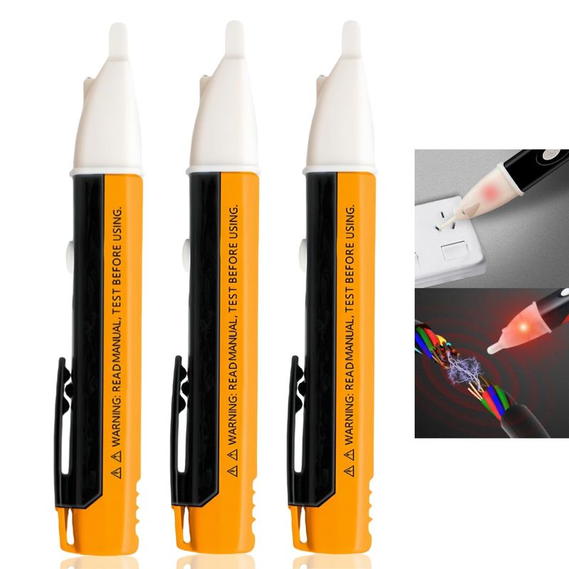3Pcs Non Contact Voltage Tester Pen,Non Contact Voltage Detector ...