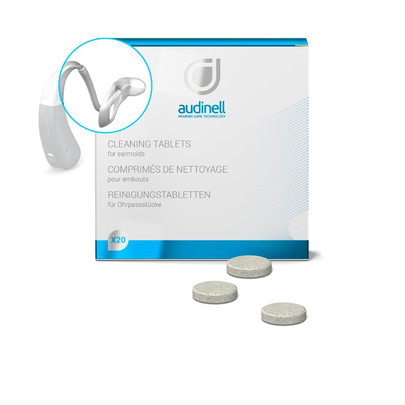 Audinell Cleaning Tablets Pack of 20 – for Ear Tips of Hearing Aids ...