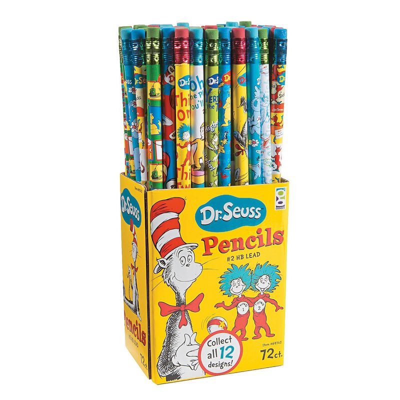 Raymond Geddes 69743 Dr. Seuss Assorted Number 2 Pencils For Kids (Pack ...