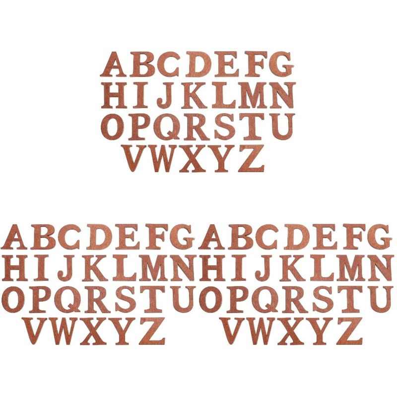 EXCEART 78 Pieces Wooden Capital Alphabet Wood Slice Unfinished Wooden ...