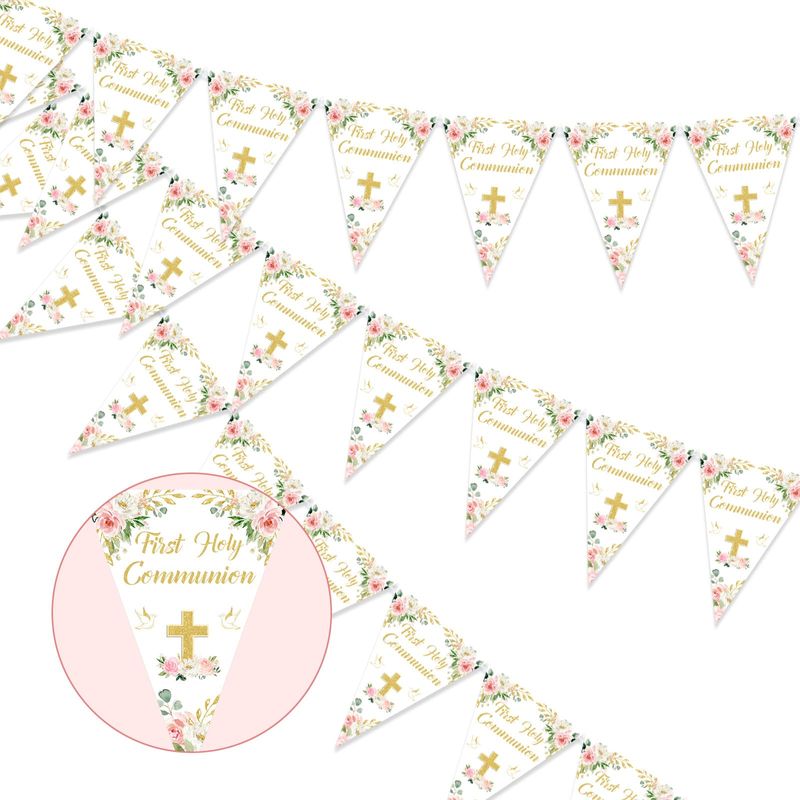 Jollyboom First Holy Communion Decorations for Girls Pink, 3 Pack First ...