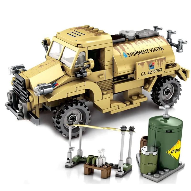 General Jim's Military Brick Building Set - WW2 Army Water Tanker Truck ...