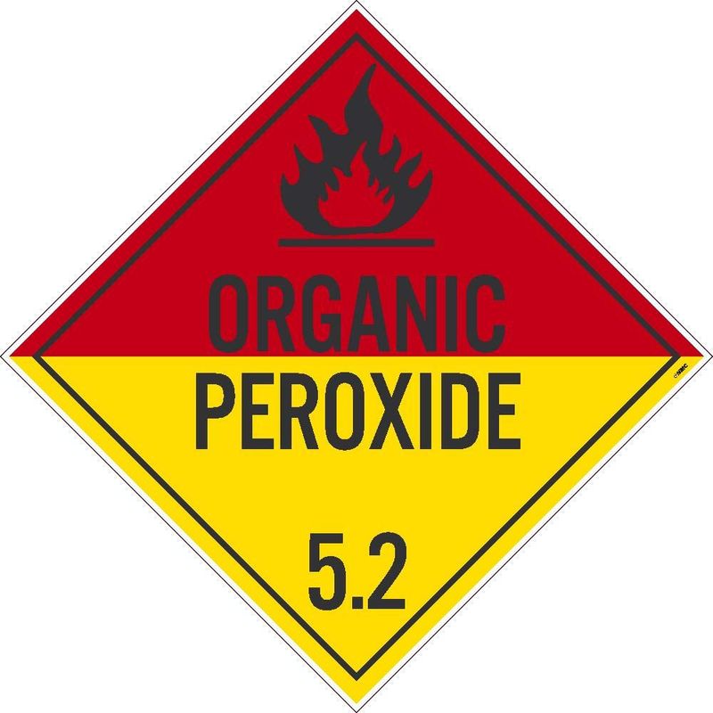 NMC DL18UV25 Safety Sign Placard, Organic Peroxide 5.2, 10.75X10.75 ...