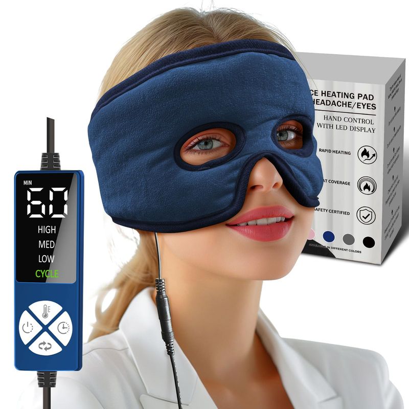 CHEROO Sinus Relief Mask Moist Heat with Dual-Mode Heating, Electric ...