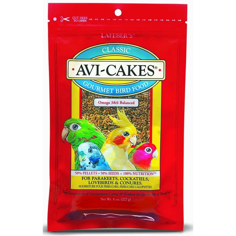 LAFEBER'S Classic Avi-Cakes Pet Bird Food, Made with Non-GMO and Human ...