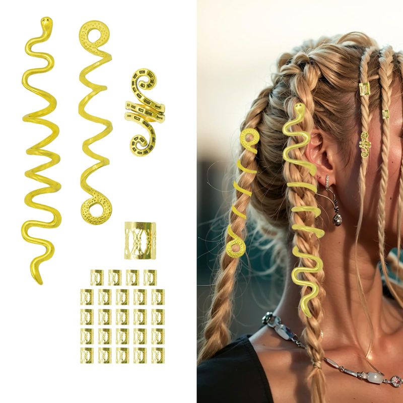 Surplex Dreadlocks Jewellery Hair Spiral Clips, Spiral Hair Clip Braids ...