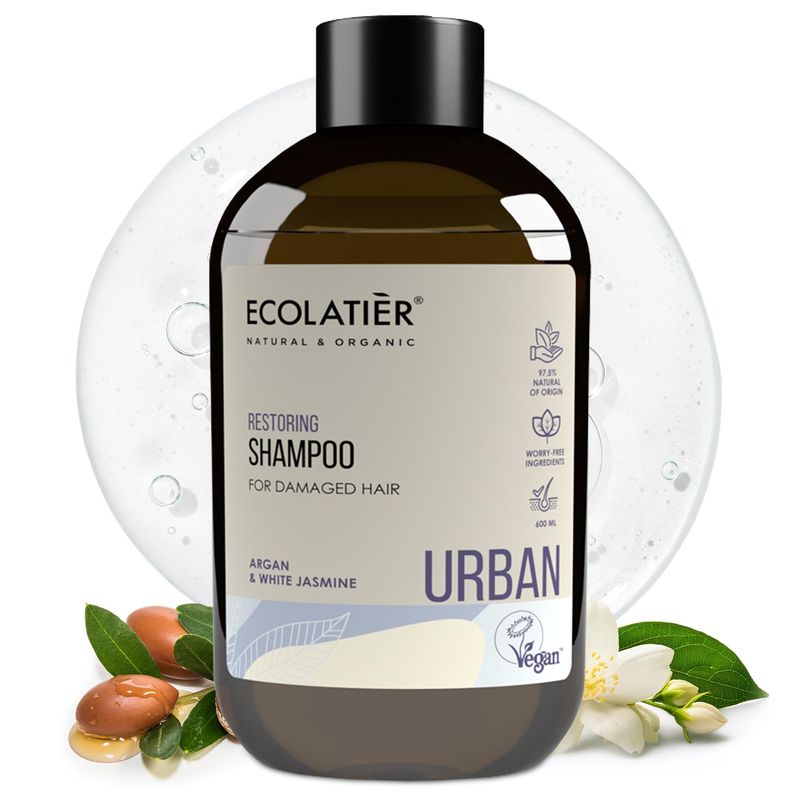 Ecolatier® Urban Series Regenerating Shampoo for Damaged Hair, 600 ml, Gentle Care for ...