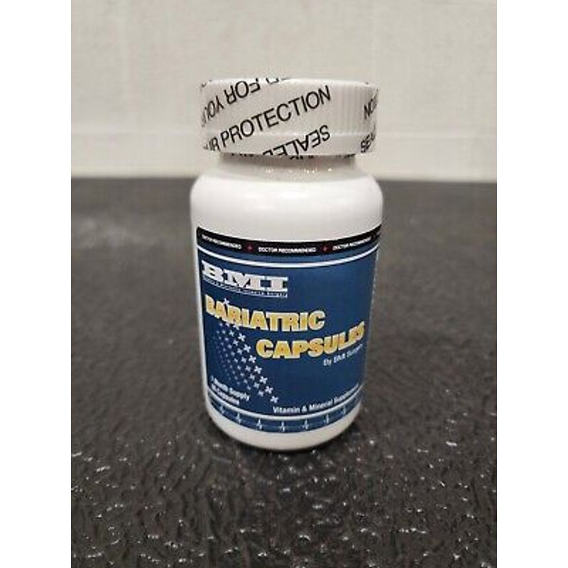 BMI Bariatric Capsules 1 Month Supply 90 Capsules Biotin Iron Vitamin B ...