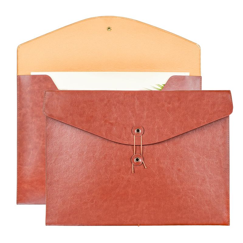VANRA 1 Piece PU Leather File Folders Office Document Holder File ...