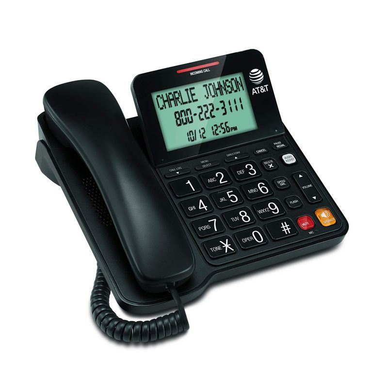 AT&T CL2940 Corded Phone with Speakerphone, Extra-Large Tilt Display/Buttons, Caller ID/Call ...