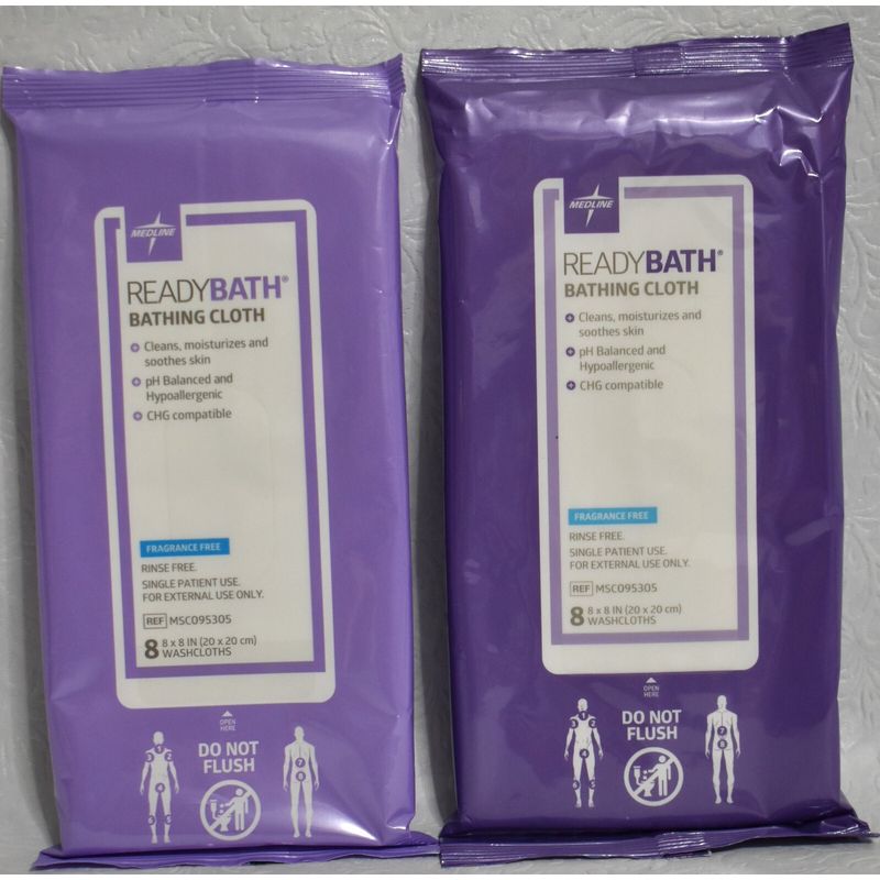 Medline ReadyBath Select Thick Adult Bath Wipes Unscented ...