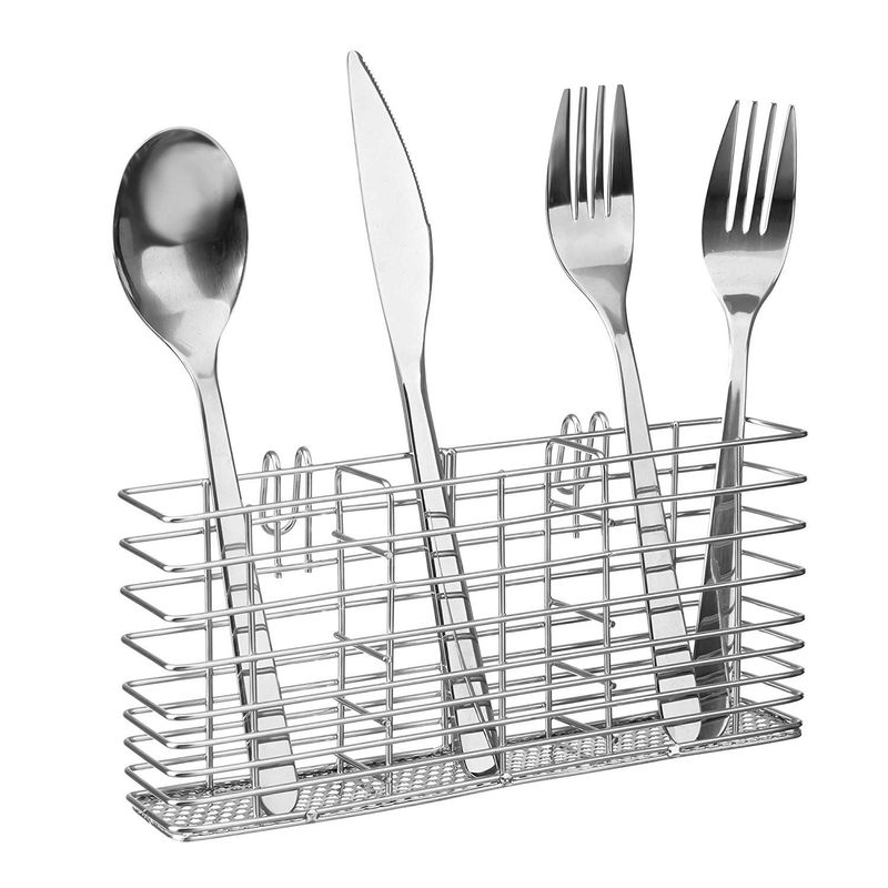 SANNO Stainless Steel Cutlery Utensil Holder Silverware Organizer Rack ...