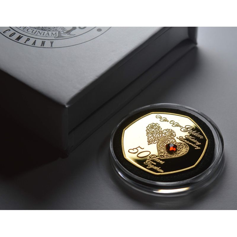 The Commemorative Coin Company 50th GOLDEN WEDDING ANNIVERSARY 24ct ...