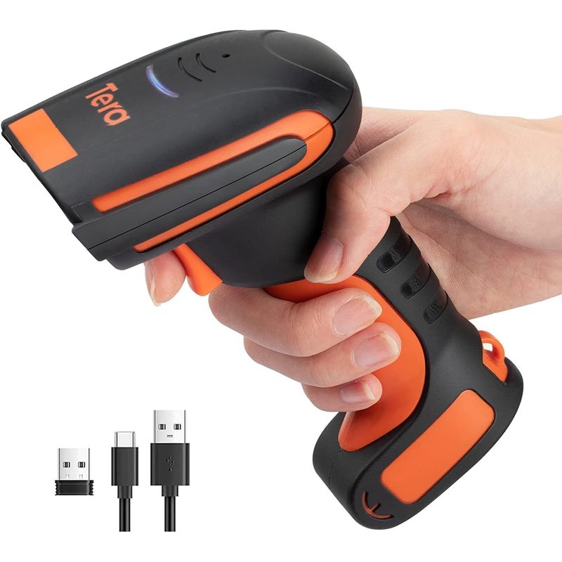 Tera Wireless Barcode Scanner 1D Laser Barcodeleser Bluetooth 2,4GHz ...