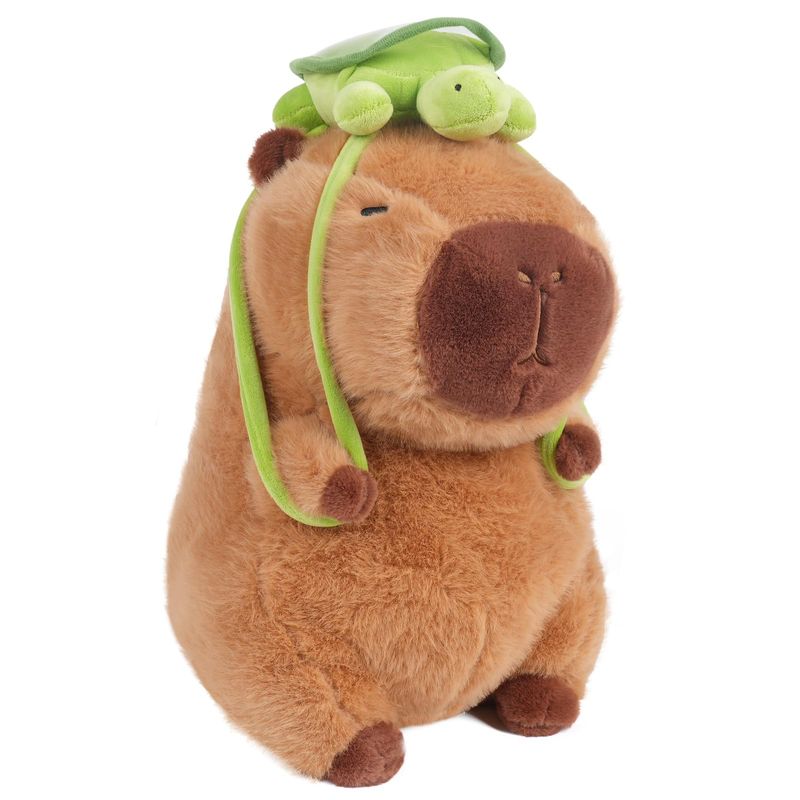 EASELR 12inch Cute Capybara Plush with Turtle Backpack, Capybara ...