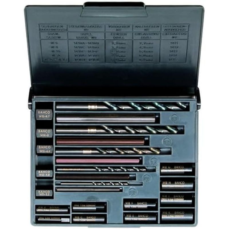Bahco 1418S Stud Extractors Set, Grey, Set of 20 Piece - Online ...