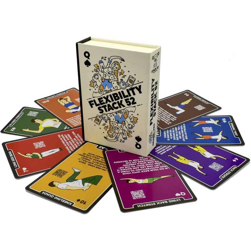 Stack 52 Flexibility Exercise Cards. Learn Static and Dynamic Stretches ...
