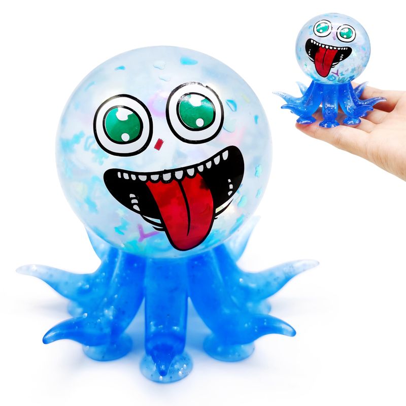 ZTATU Octopus Suction Toys Stress Balls for Kids (1PCS) Sensory Toys ...