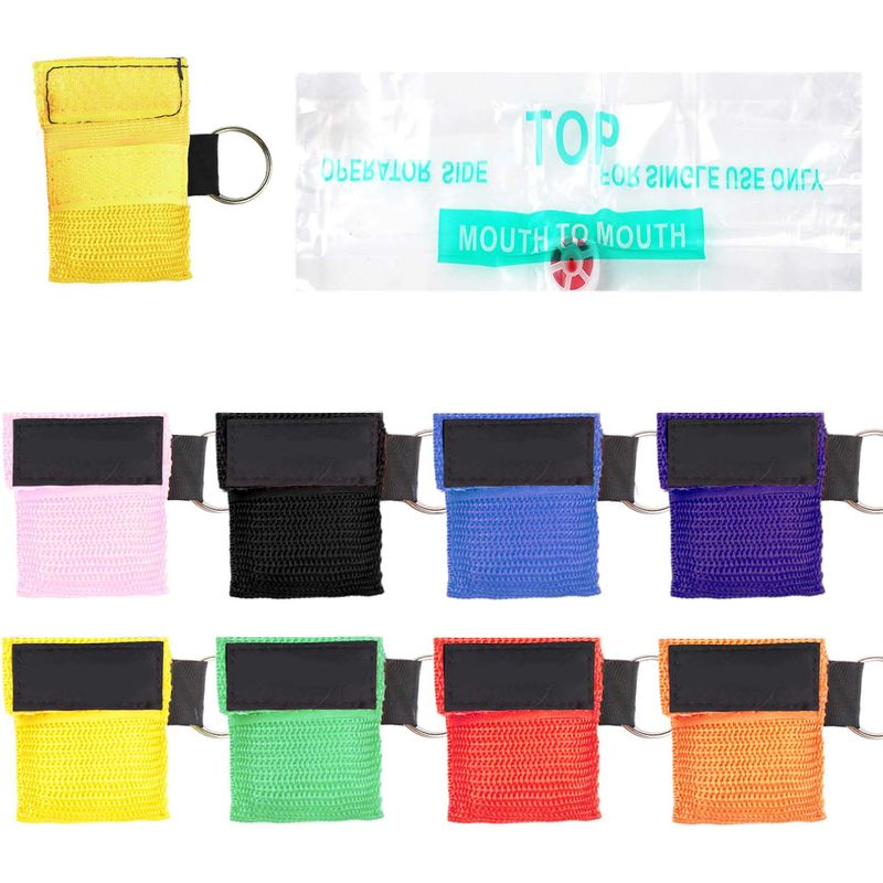 8 Piece CPR Face Shields, Resuscitation Face Shield First Aid with One ...