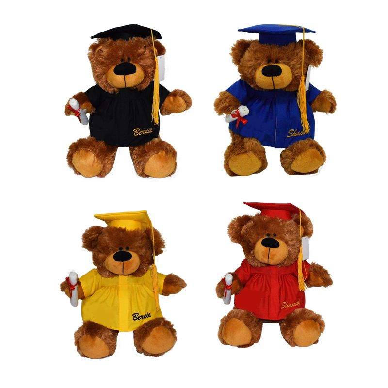Tri Color Graduation Bear 12" Plush Class of 2024 Gift Graduate High ...