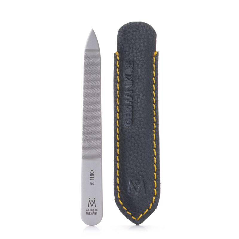 GERMANIKURE Triple Cut Metal Nail File, Double Sided FINOX Stainless ...