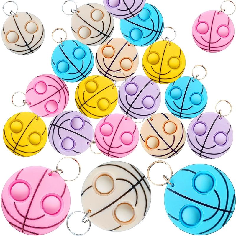 24 packs Funny Christmas Mini Sport Basketball fidgets Bubble Toys for ...