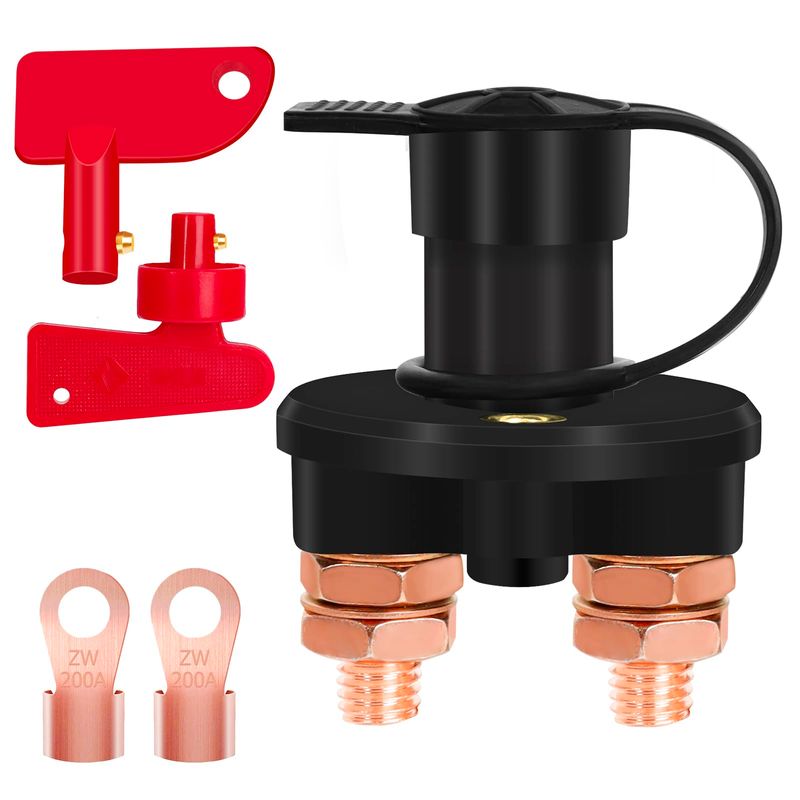 Battery Shut Off Switch 12v 3/8" Bolt, Battery Cut Off Switch 12v Brass ...