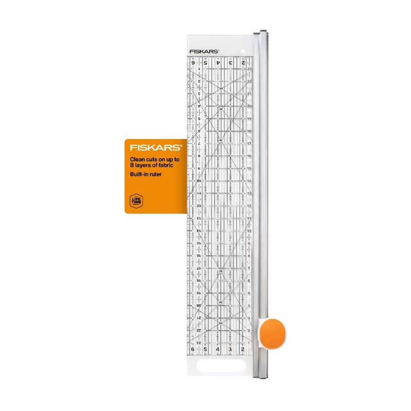 Fiskars Rotary Cutter and Ruler Combo - 24"L x 6"W Fabric Cutter with ...