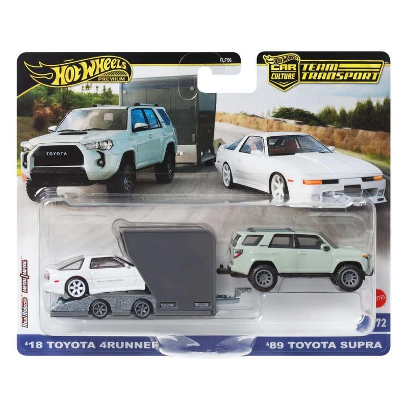 Hot Wheels Team Transport '18 Toyota 4RUNNER and '89 Toyota Supra ...