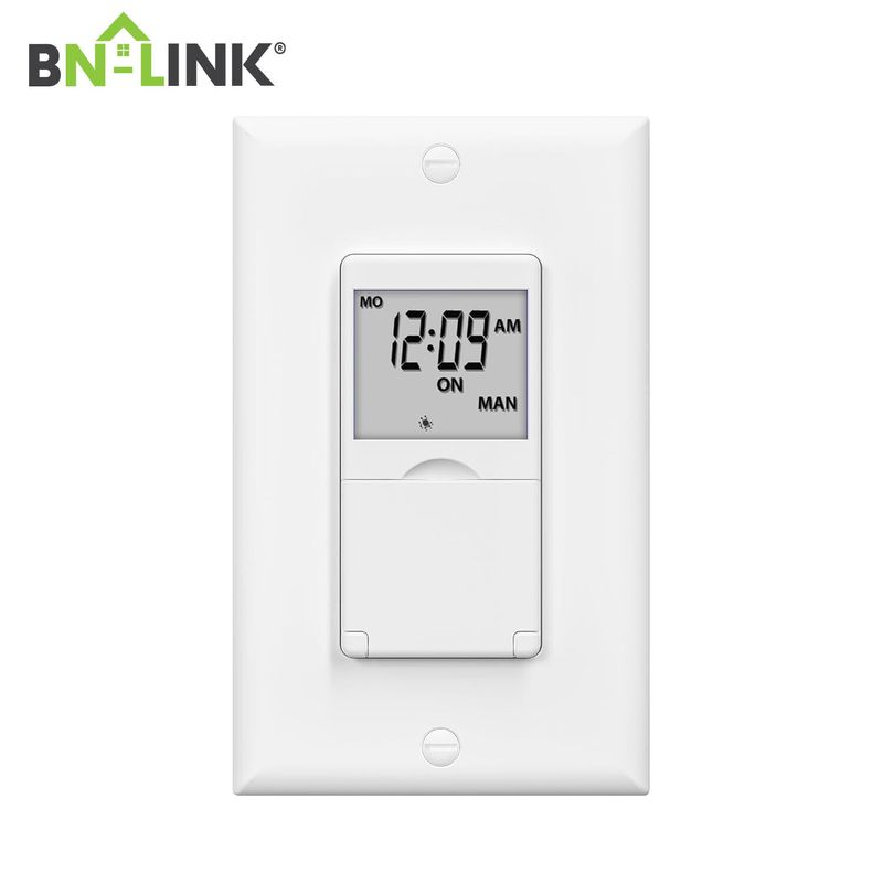 BN-LINK 7 Day Programmable In-Wall Timer Switch Digital for Fans ...